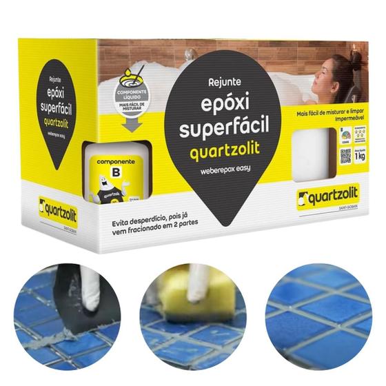 Rejunte Superfácil Epóxi Porcelanato Cerâmica 1kg Quartzolit Cores ...