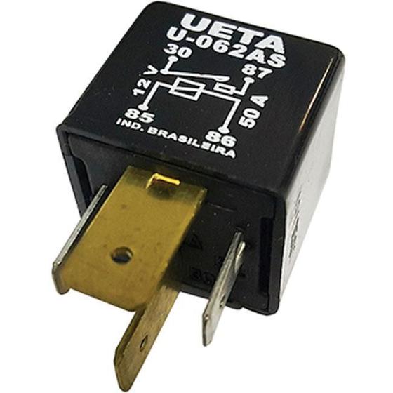 Rele Aux 4 Terminais 12v 2 Largos 50a sem suporte com resistor - Ueta ...