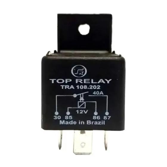 Relé Auxiliar 12v 40amp 4 terminais Com Suporte De Fixação Universal ...