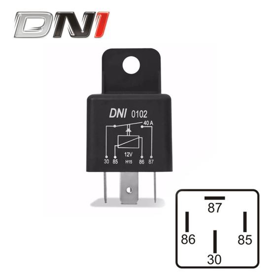 Relé auxiliar 4 pinos 12v 40a Universal Farol partida Buzina Ar ...