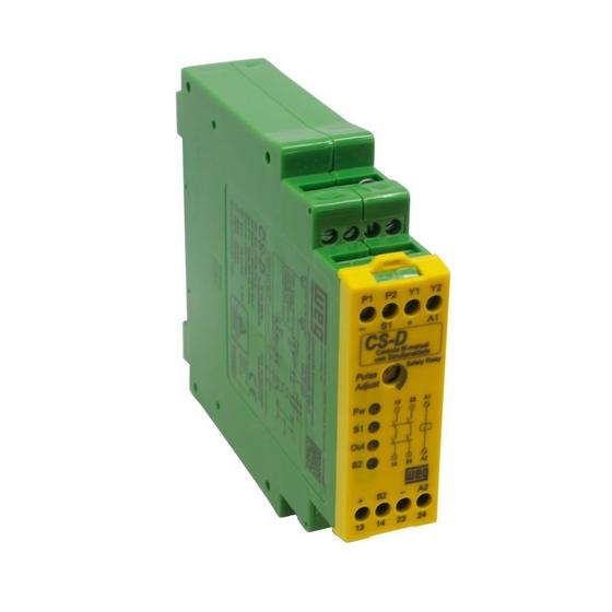 Relé de Segurança CS-D 24VCC 2NA Controle de Simultaneidade Bimanual ...