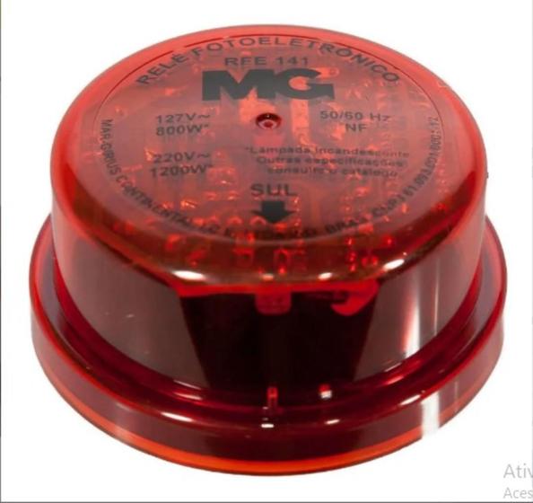 Rele Fotoeletrônico Fotocélula Sensor Margirius C/Base 1000W - Mg ...