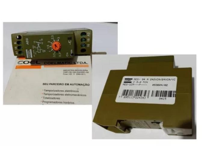 Rele Temporizador Aeg 94a 242vca/24vca/vcc 3,0min - COEL - Relé - Magazine Luiza