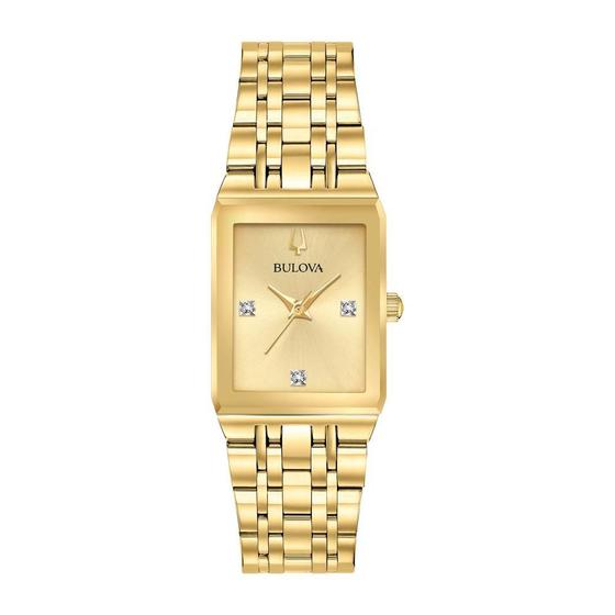 Relógio Bulova Feminino em Aço Dourado com Diamantes - Relógio Feminino ...