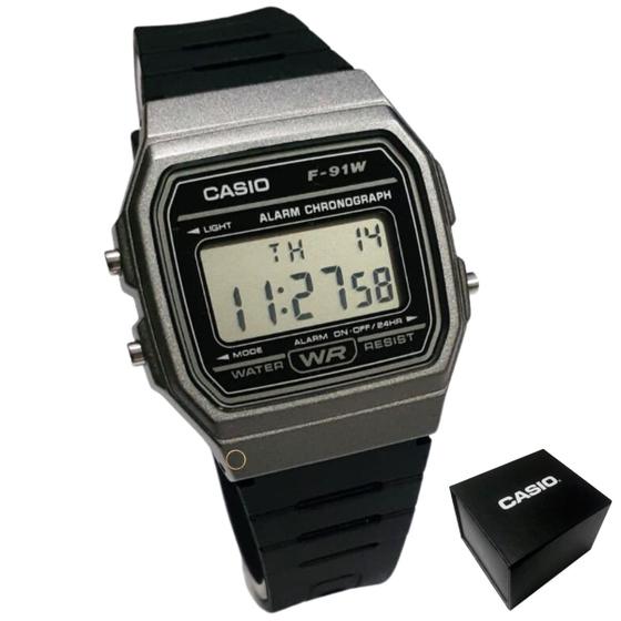 Relógio Casio Unissex Preto/Cinza F-91wm-1bdf - Relógio Masculino ...