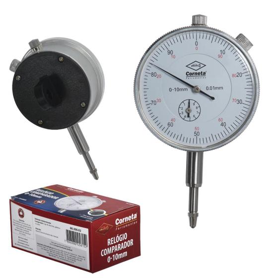 Relógio Comparador Analógico Escala 0-10mm para Base Magnética - Corneta - Corneta - Relógio de ...