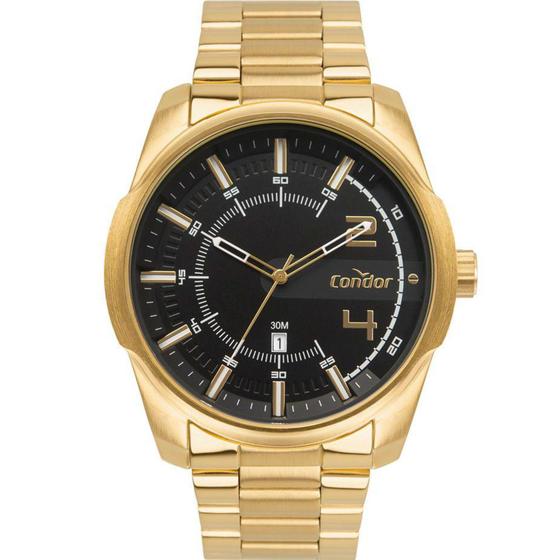 Relógio CONDOR masculino preto dourado analógico COPC32DO/4D - Relógio ...
