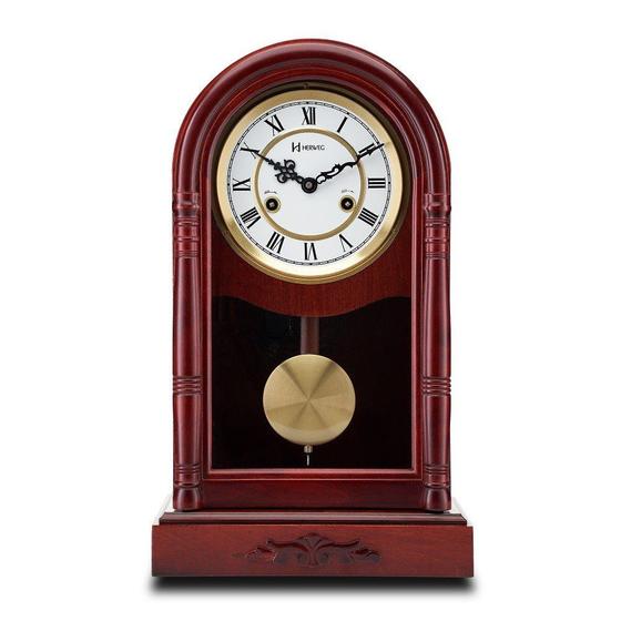 Relógio De Corda Pêndulo Mesa Mogno Herweg 530015 Carrilhão - Relógio ...