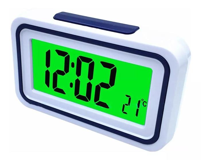 Relogio De Mesa Digital Data Temperatura Alarme Pilha - Lelong ...