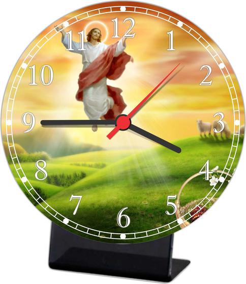 Relógio De Mesa Jesus Cristo Religiosidade Bíblico Quartz R008 - Vital ...