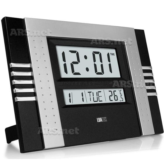 Relógio De Parede Digital Mesa Data Temperatura Alarme A Pilha - Luatek ...