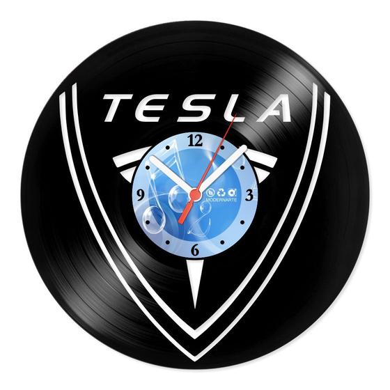 Relógio De Parede Disco Vinil Carros - Tesla - VCA-015 - Modernarte ...