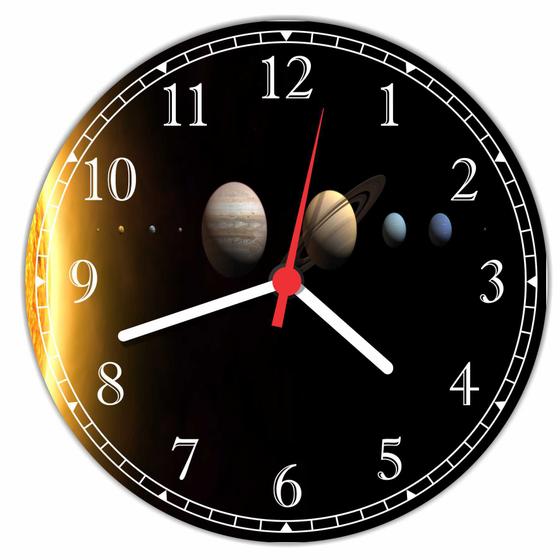 Relógio De Parede Galáxias Universo Planetas Cósmico Estrelas Sistema ...