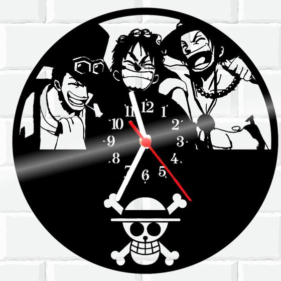 Relógio De Vinil Disco Lp Parede One-Piece Anime - 3D Fantasy - Relógio ...