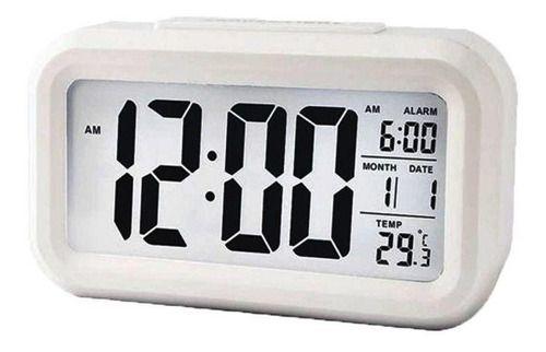 Relogio Despertador Digital Mesa Pilha Com Sensor De Claridade Luz ...