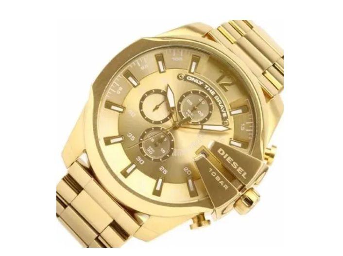 Relógio Diesel Mega Chief DZ4360 Dourado 57mm Masculino - wk - Relógio ...