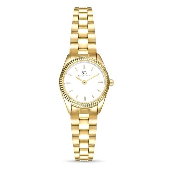 Relógio Feminino Saint Germain Celeste Gold Mini Dourado com Bisel ...