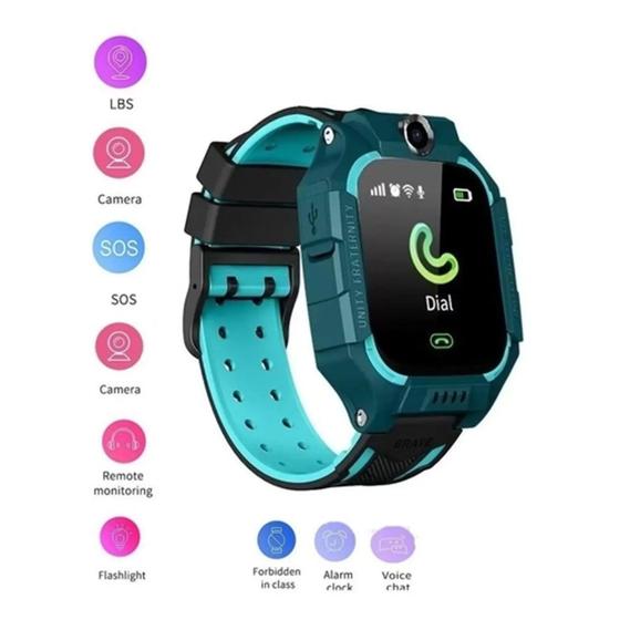 Relógio Inteligente Q12 Smartwatch Infantil Para Criança GPS CAMERA ...