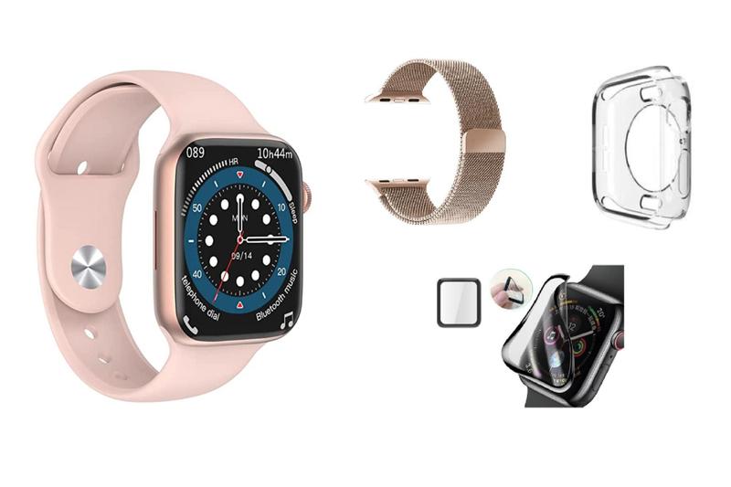 Relogio Inteligente Rosa W37 Pro Esportivo Tela 45mm Feminino Para ...