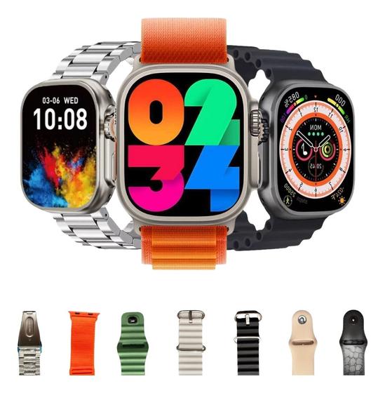 Relógio Inteligente Smartwatch K9 ULTRA PRO MAX 7 PULSEIRAS Faz e ...