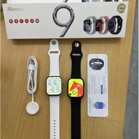 Relogio Inteligente Smartwatch W29 Max Series 9 Microwear NFC Tela 2.2 ...