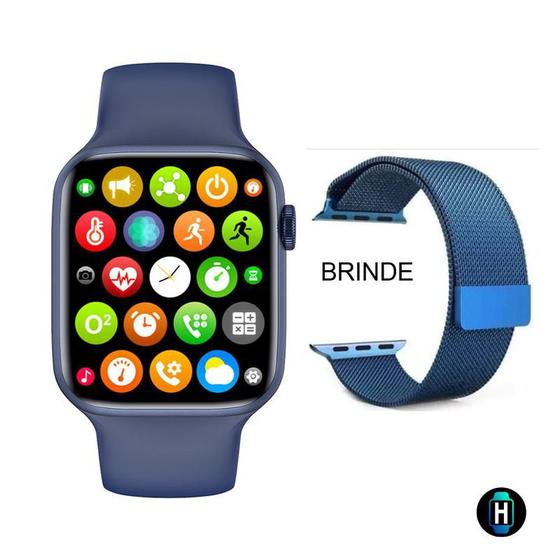 Relógio Inteligente SmartWatch W34 S Troca Pulseira Ligações Monitor ...