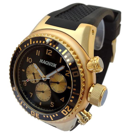 Relógio Magnum Masculino Esportivo Grande Prova Dagua Multifunção ...