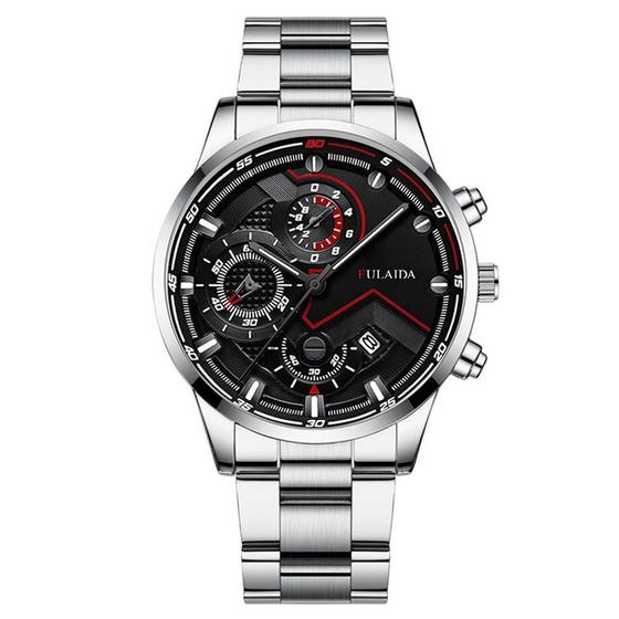 Relógio Masculino Aço Inox Fulaida Quartz 42mm - Relógio Masculino ...