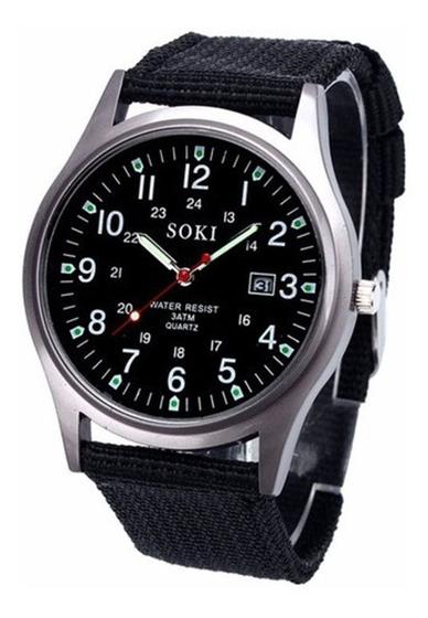 Relógio Masculino De Pulso Soki Unisex Preto - Relógio Masculino ...