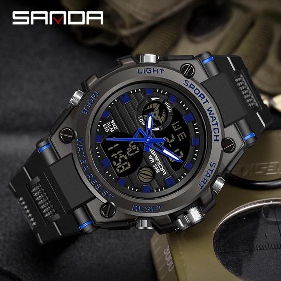 Relógio Masculino Sanda 739 Militar Prova D'água Original Nf - Relógio ...