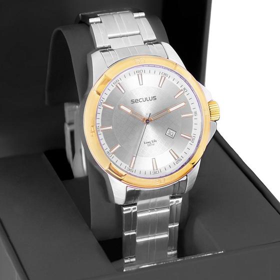 Relógio Masculino Seculus Analógico Prata 20998GPSVBA2 Long Life ...