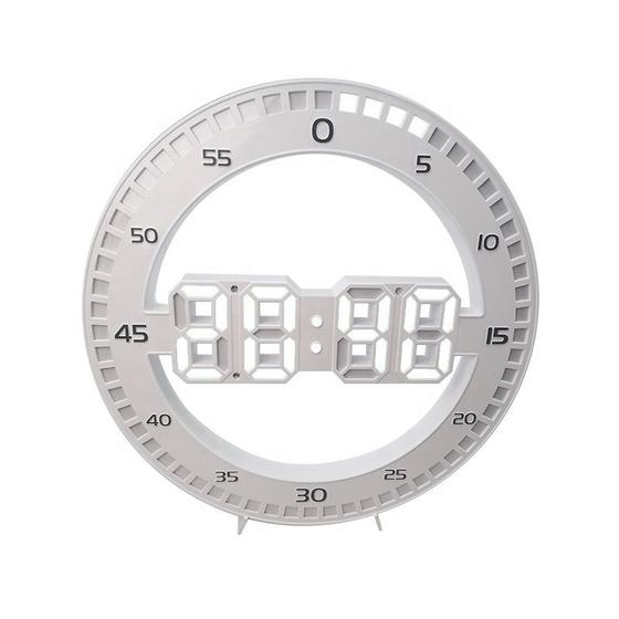 Relógio Parede e Mesa Digital LED c/ Alarme, Data e Segundos - BR ...