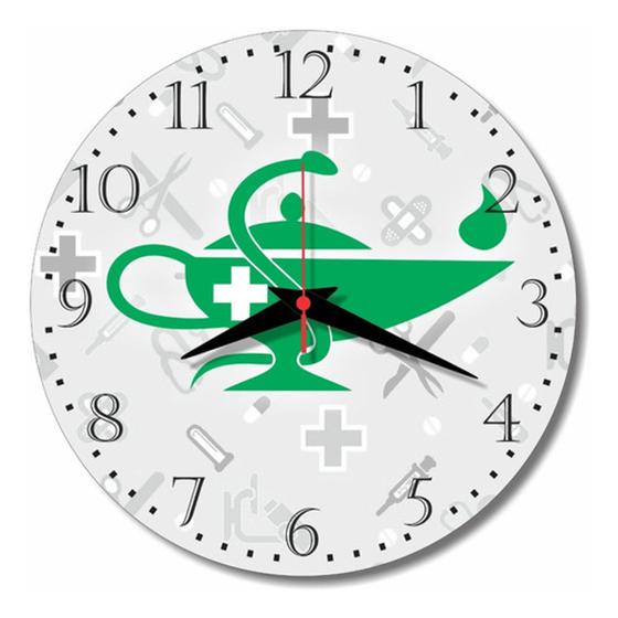 Relógio Parede Enfermeiro Enfermagem Saúde Hospital 30cm - RelóGil ...