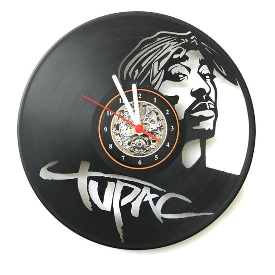Relógio Parede, Tupac, Rap, Disco Vinil, Decoração, Rapper - Avelar ...