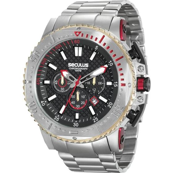 Relógio Seculus Masculino Prata Chronograph 20480G0SVNA1 Analógico 10 ...