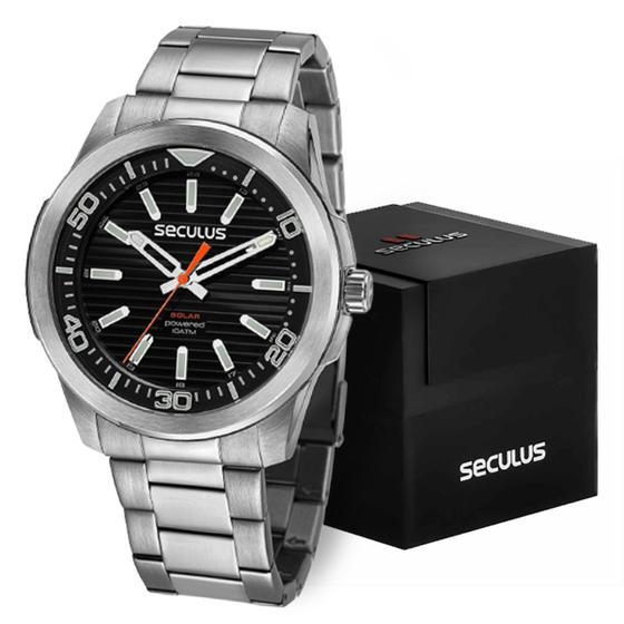 Relógio Seculus Masculino Solar Prateado Nfe Original - Relógio ...