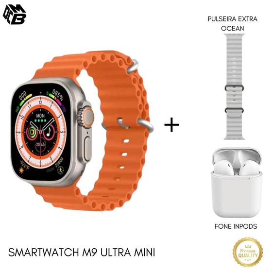 Relógio Smart Watch Feminino Masculino M9 Ultra Mini Série 9 Com 2 ...