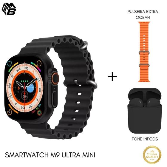Relógio Smart Watch Feminino Masculino M9 Ultra Mini Série 9 Com 2 ...