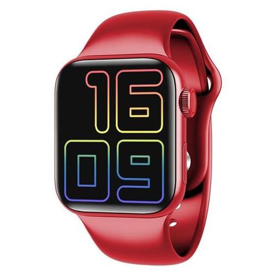 Relógio Smartwatch Bluetooth HW12 Vermelho 40mm Tela Infinita Full HD ...