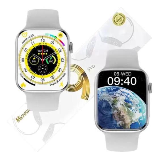Relogio Smartwatch Branco W59 Pro Series 9 Lançamento 2023 Tela ...