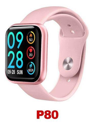 Relógio Smartwatch Feminino P80 Da Fit Rose Inteligente - DecolarMix ...