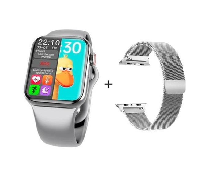 Relógio Smartwatch HW12 40mm + Pulseira Metal Extra - Cinza - Smart ...