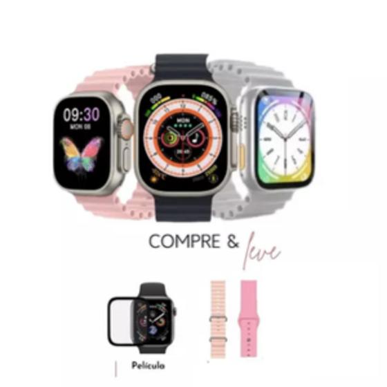 Relógio Smartwatch HW68 Ultra Mini 41mm GPS Original+ Duas Pulseiras ...