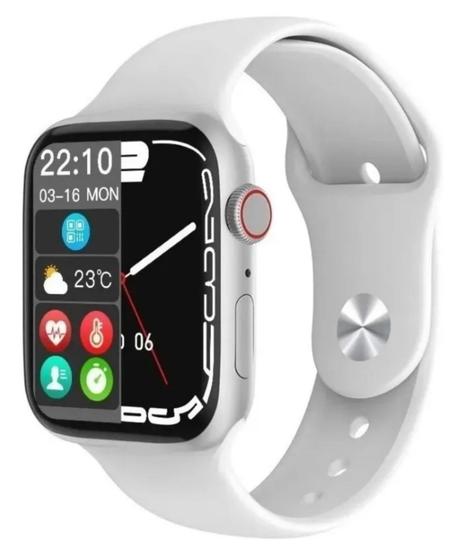 Relogio Smartwatch SW9 Original Branco Com 2 pulseiras e película de ...