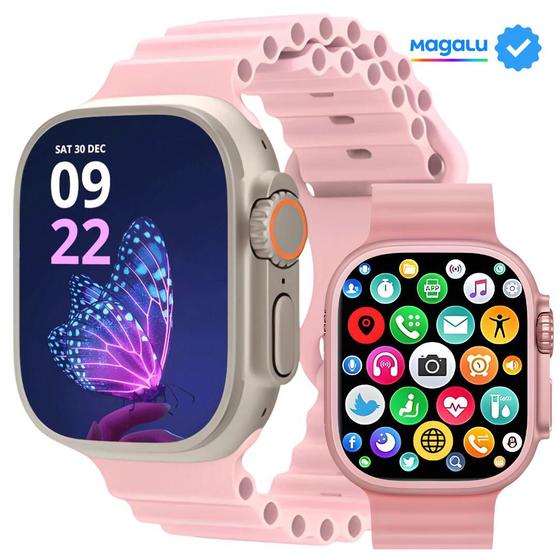 Relógio Smartwatch Watch 8 Ultra mini 2 Pulseiras Lançamento Nfc ...