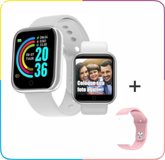 Relógio Smartwatch Y68 Android iOS Bluetooth Com Pulseira Silicone E ...