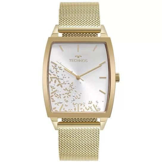 Relógio Technos Feminino Retangular Dourado 2035MVB/1K - Relógio Feminino - Magazine Luiza