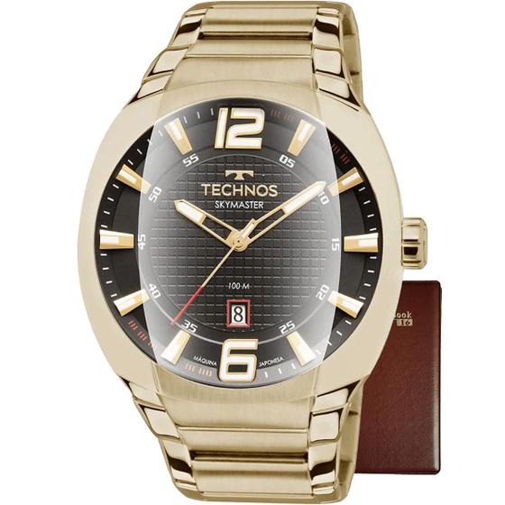 Relógio Technos Masculino Dourado Skymaster 2115mwl/1p + - Relógio ...
