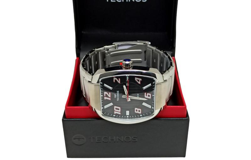 Relógio Technos masculino Quadrado prateado Skymaster - Relógio ...