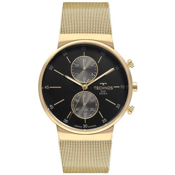 Relógio Technos Masculino Slim Dourado - VD36AA/1P - Relógio Masculino ...